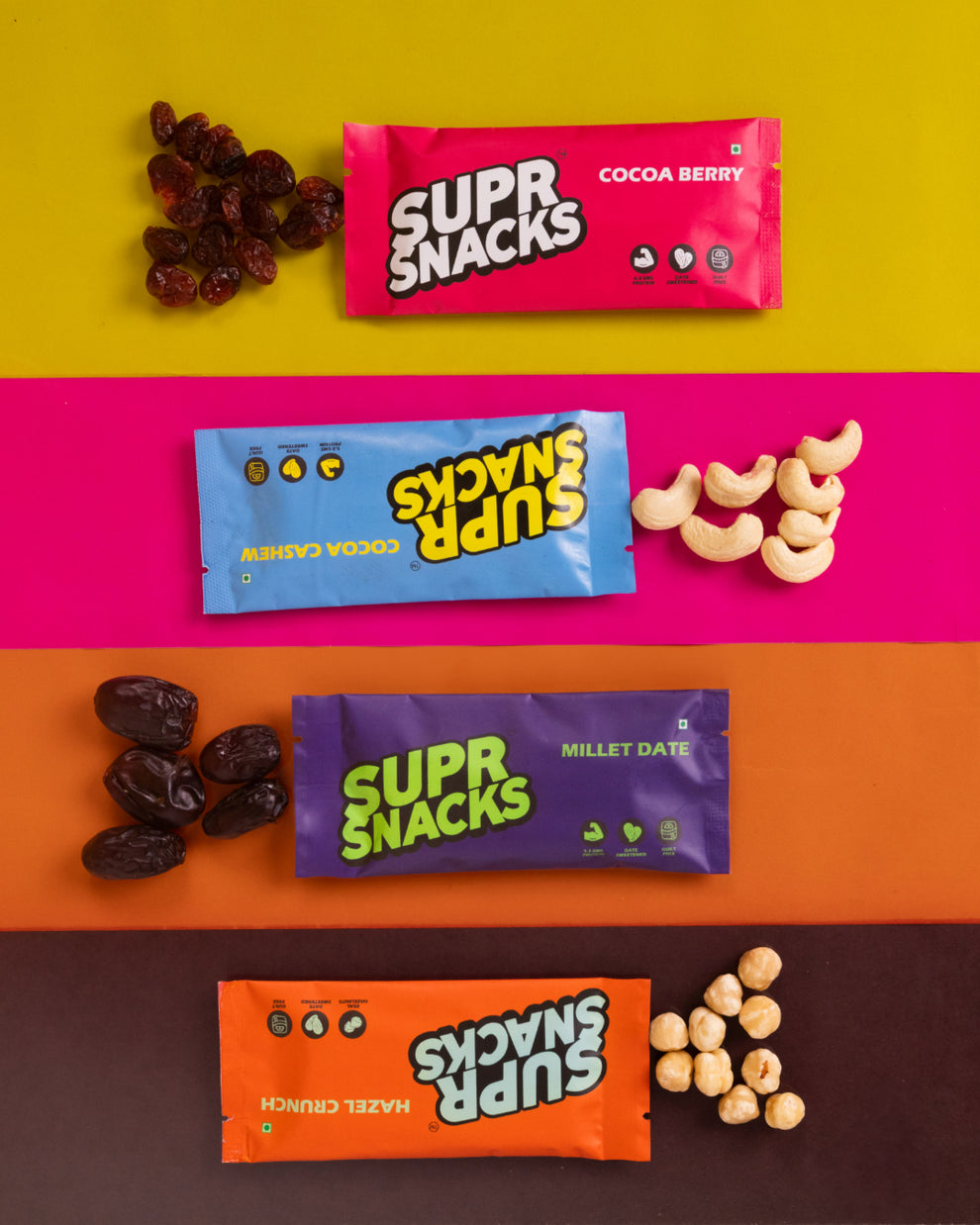 Variety Box (5/10/30 Bar packs) – Supr Snacks